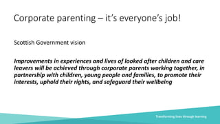 Corporate parenting in education | PPTX