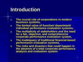 Corporate performance analysis | PPT