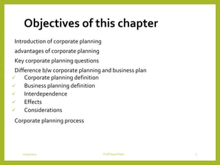 Lecture one Corporate planning | PPT