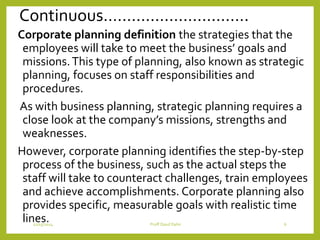 Lecture one Corporate planning | PPT
