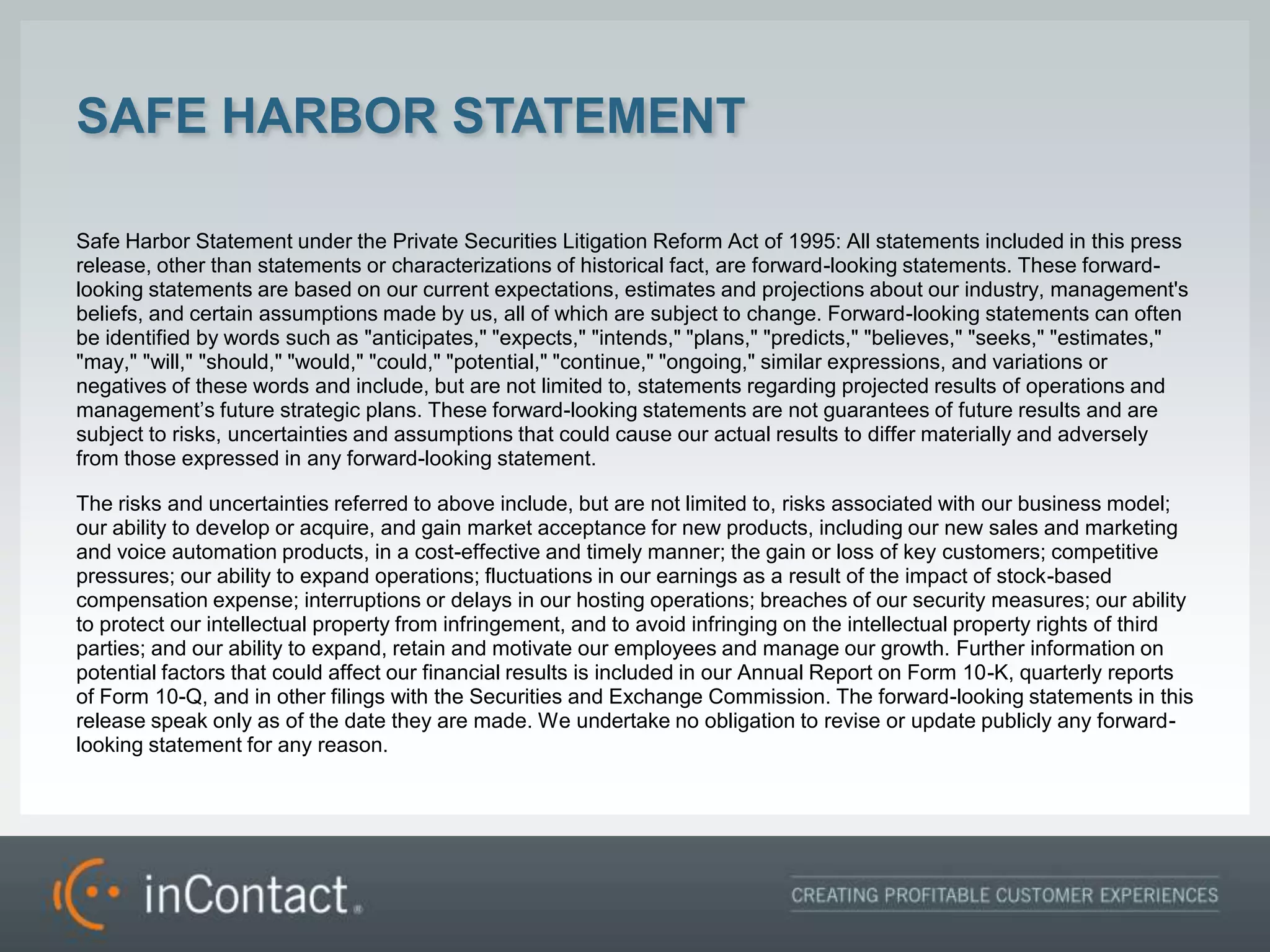 InContact | PPT