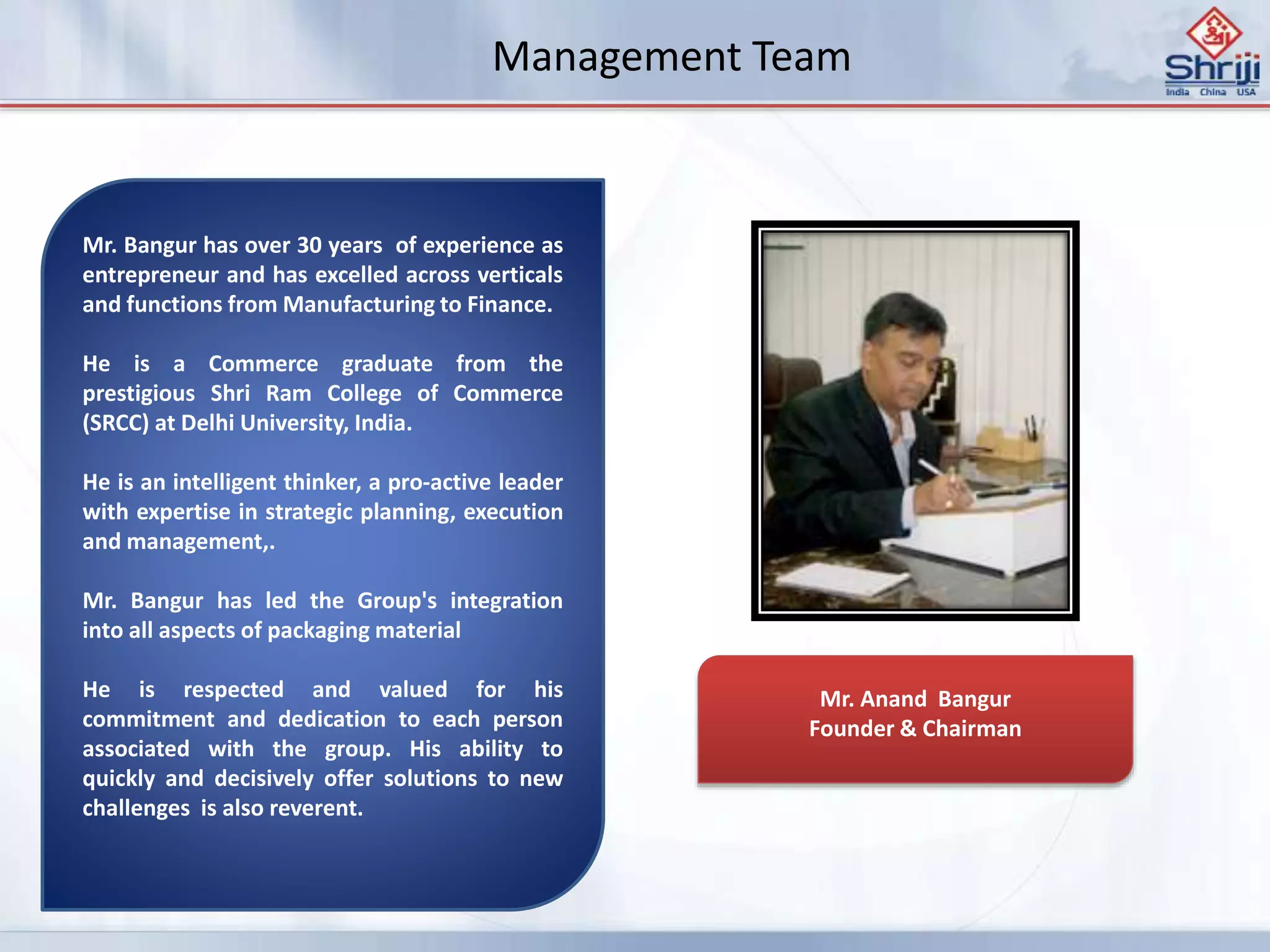 SHRIJI POLYMERS COMPANY PROFILE | PPTX