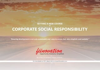 All about Corporate Social Responsibility & services provided by ...