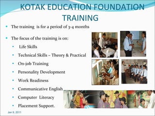 Corporate ppt kotak lab - Brillant work of Kotak Foundation,Mumbai | PPT
