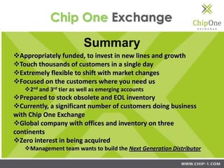 Chip 1 Exchange Corporate Presentation | PPT