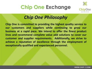 Chip 1 Exchange Corporate Presentation | PPT