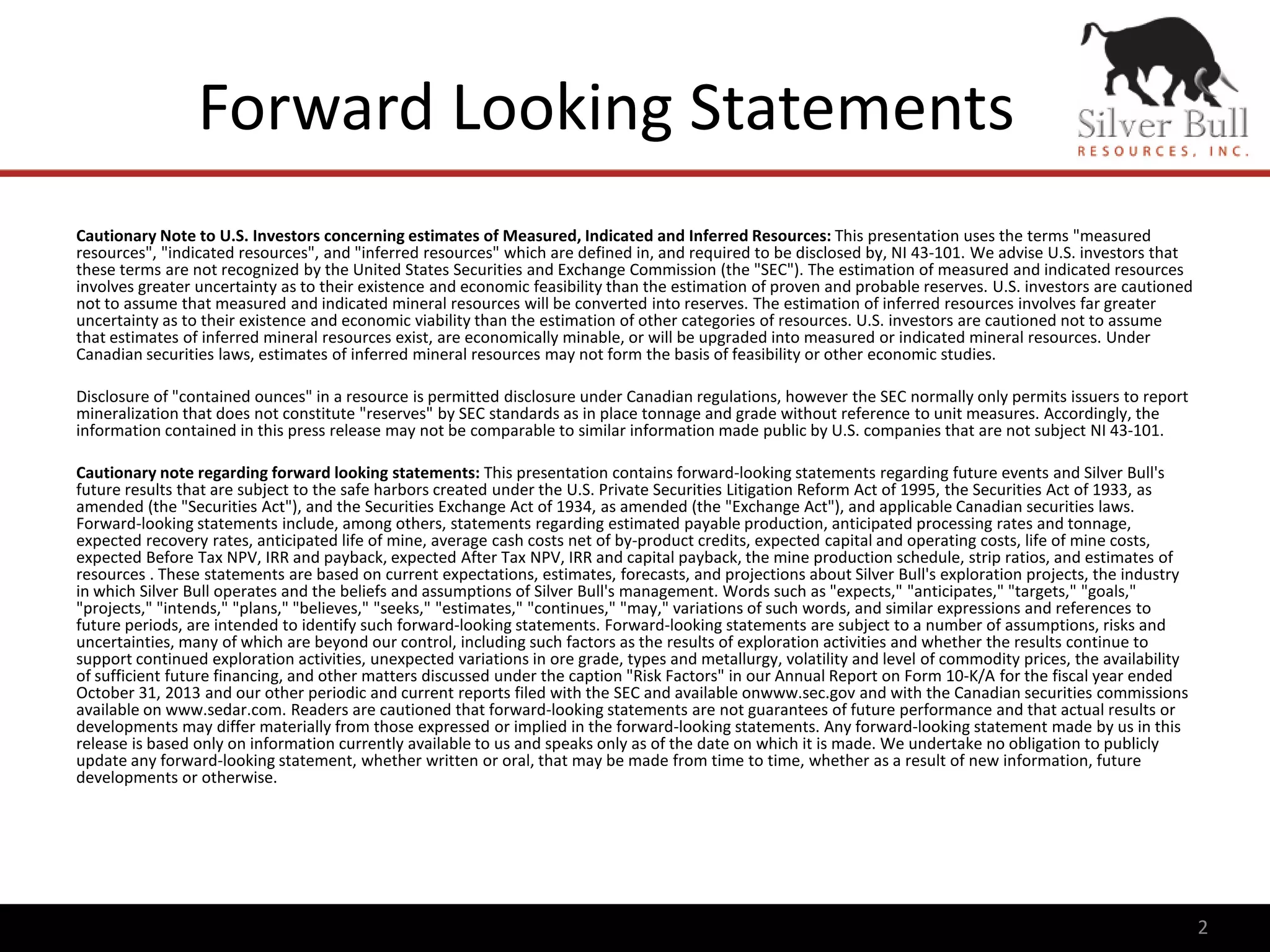 Silver Bull Resources Corporate Presentation | PDF