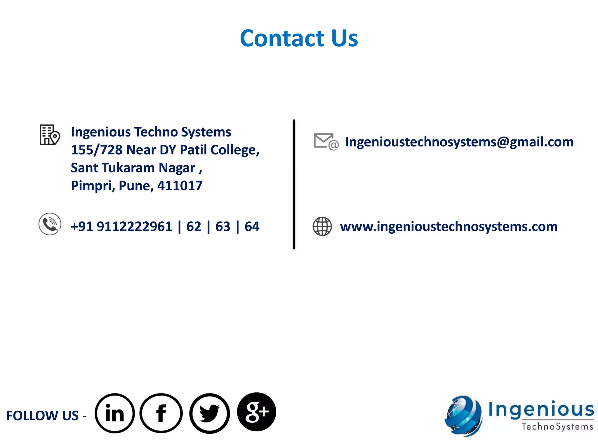 Corporate presentation- Ingenious | PDF