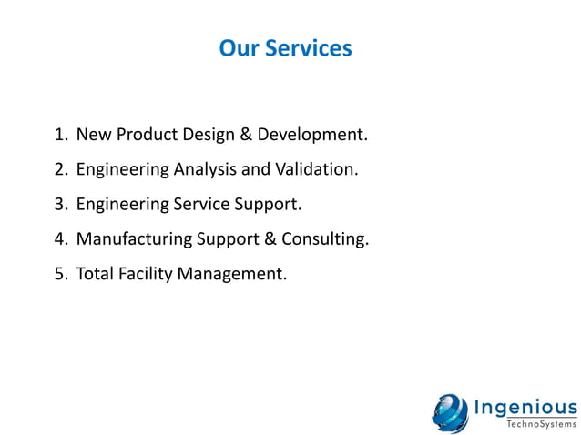 Corporate presentation- Ingenious | PPT
