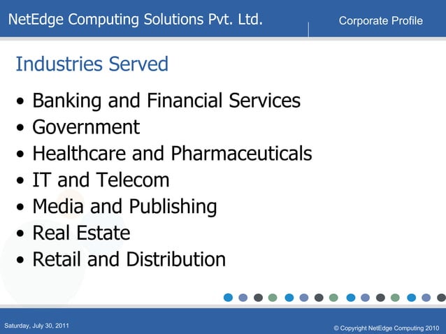 Corporate Presentation - NetEdge Computing Solution Pvt Ltd | PPT