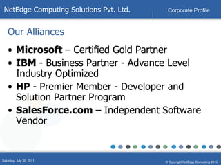 Corporate Presentation - NetEdge Computing Solution Pvt Ltd | PPT