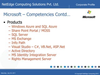Corporate Presentation - NetEdge Computing Solution Pvt Ltd | PPT