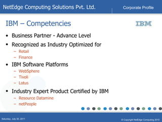 Corporate Presentation - NetEdge Computing Solution Pvt Ltd | PPT