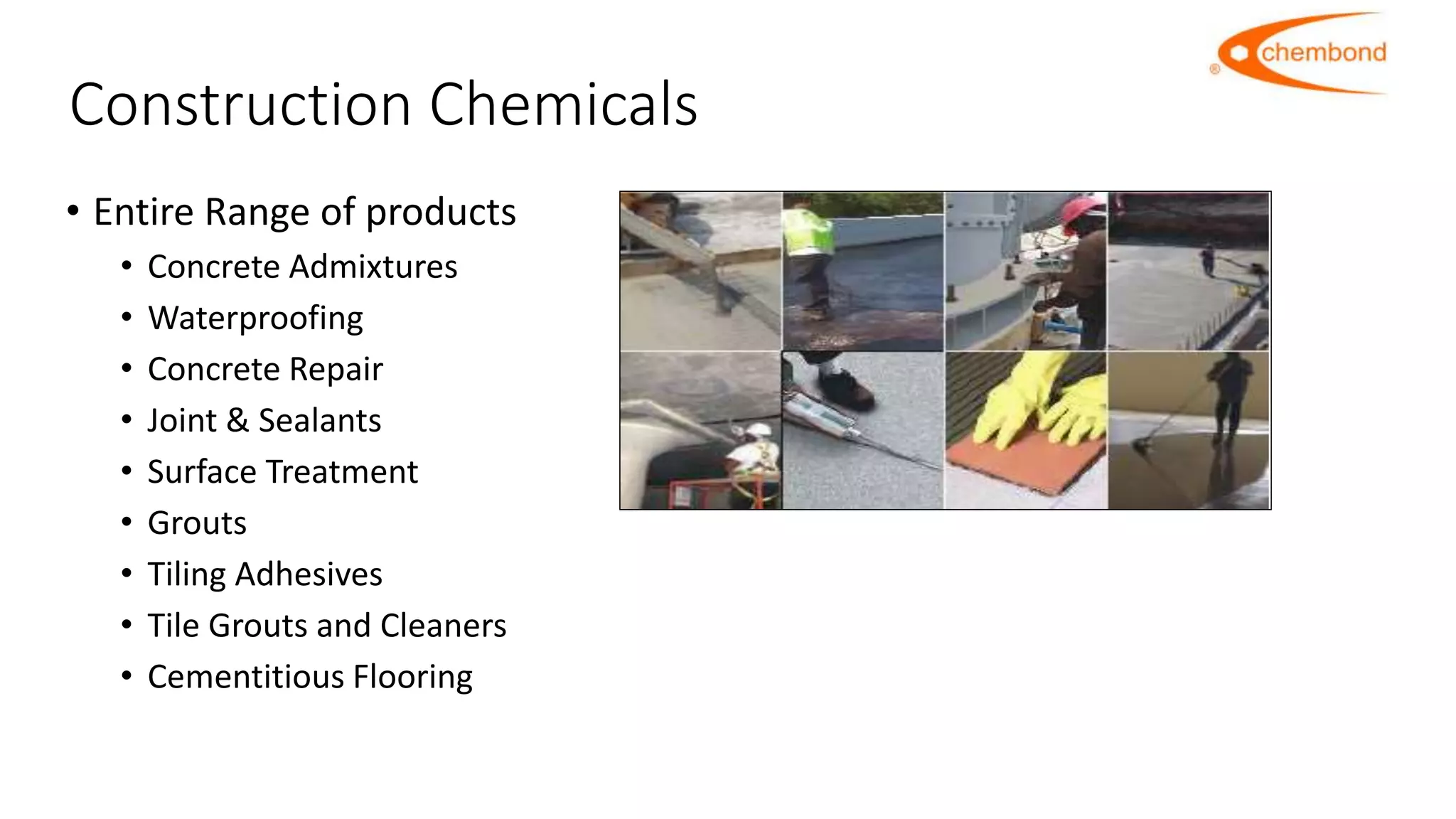 Corporate Presentation - Chembond Chemicals Limited | PPT