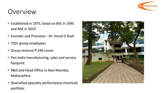 Corporate Presentation - Chembond Chemicals Limited | PPT