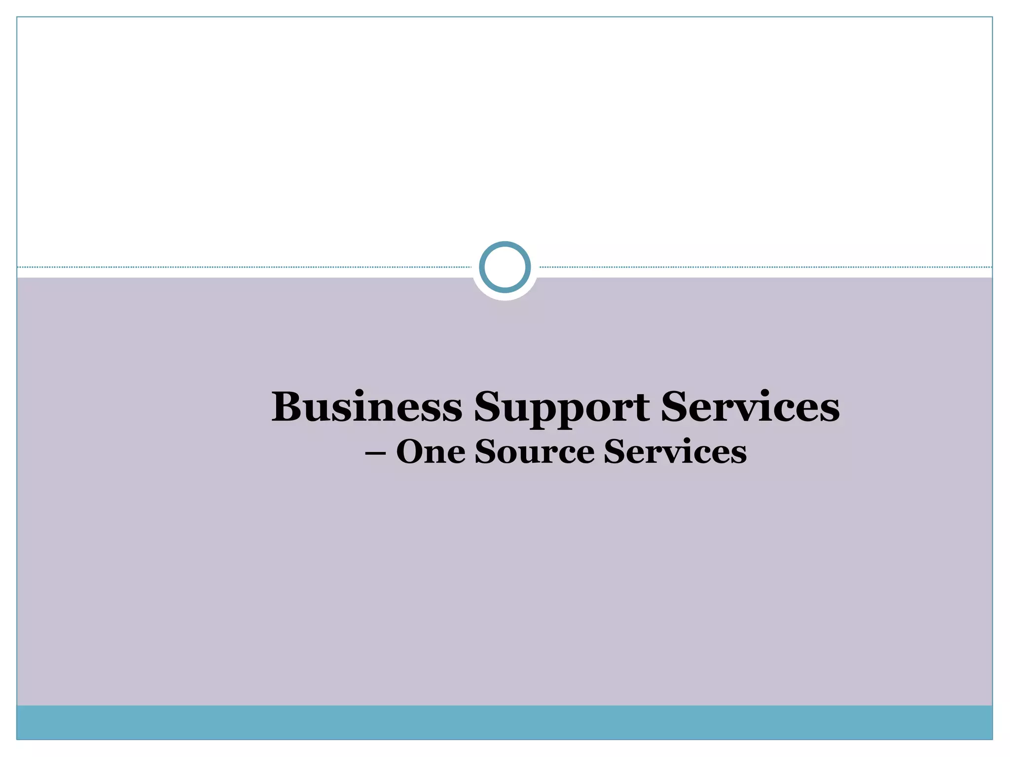 Business Support Services | PPT
