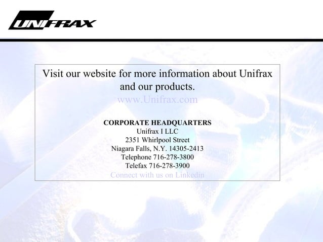 Unifrax - Corporate presentation | PPT | Business and Finance