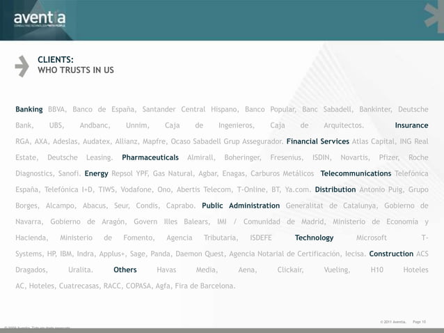 Corporate presentation aventia 2012 english | PPT