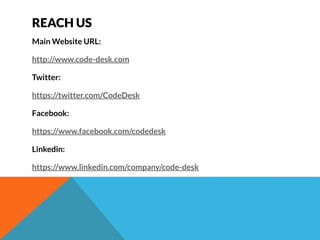 Corporate presentation Code Desk Limited | PPTX