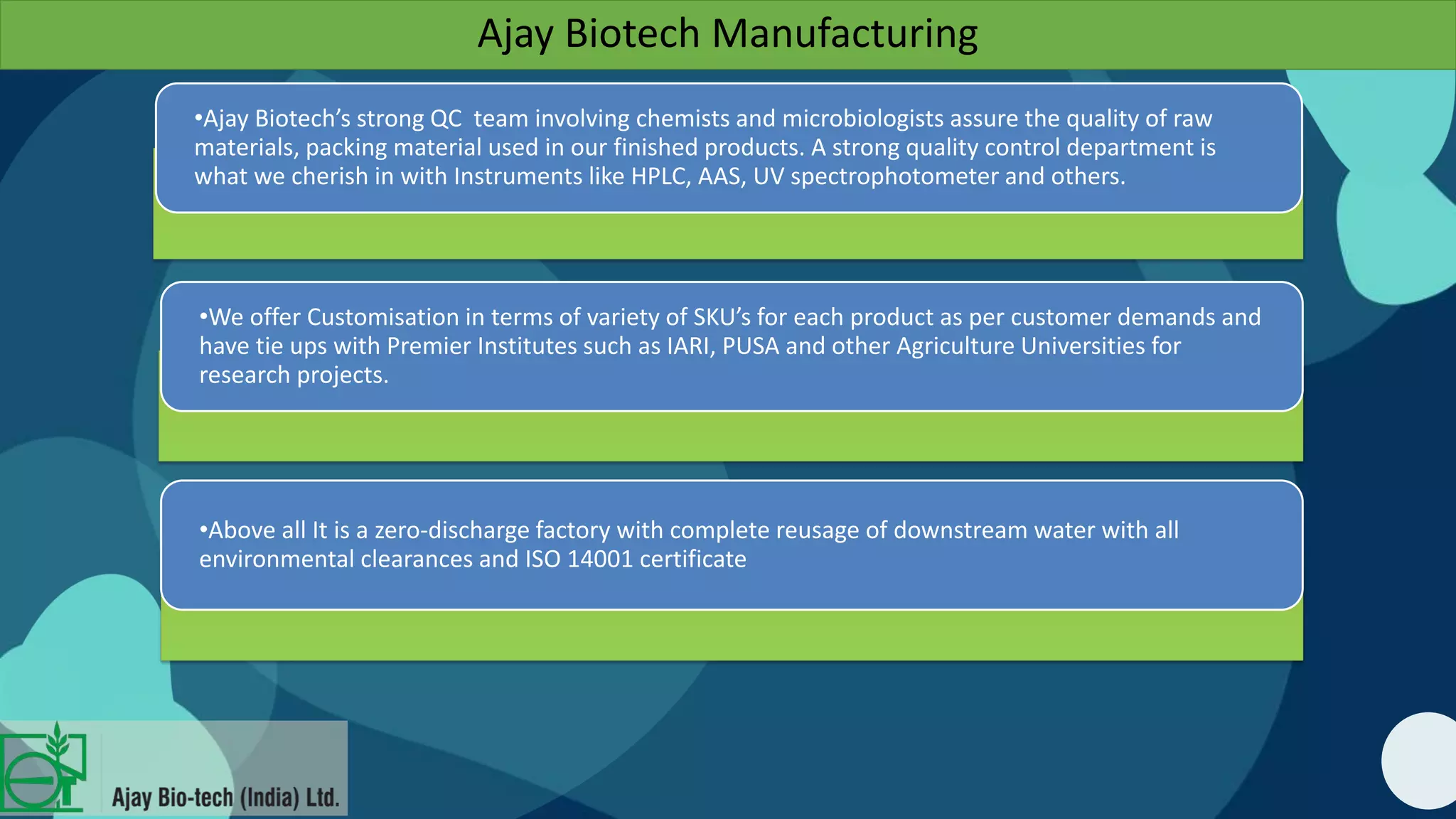 Ajay Biotech (I) Ltd Corporate presentation | PPSX