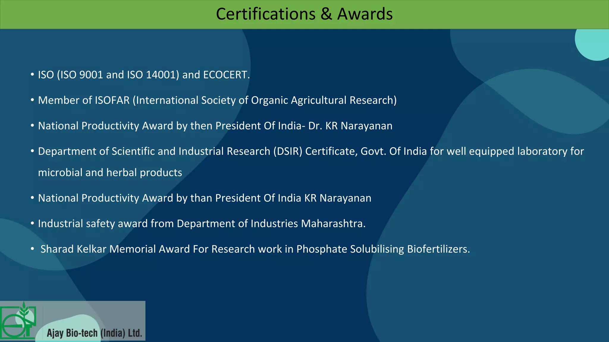 Ajay Biotech (I) Ltd Corporate presentation | PPSX