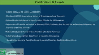 Ajay Biotech (I) Ltd Corporate presentation | PPSX
