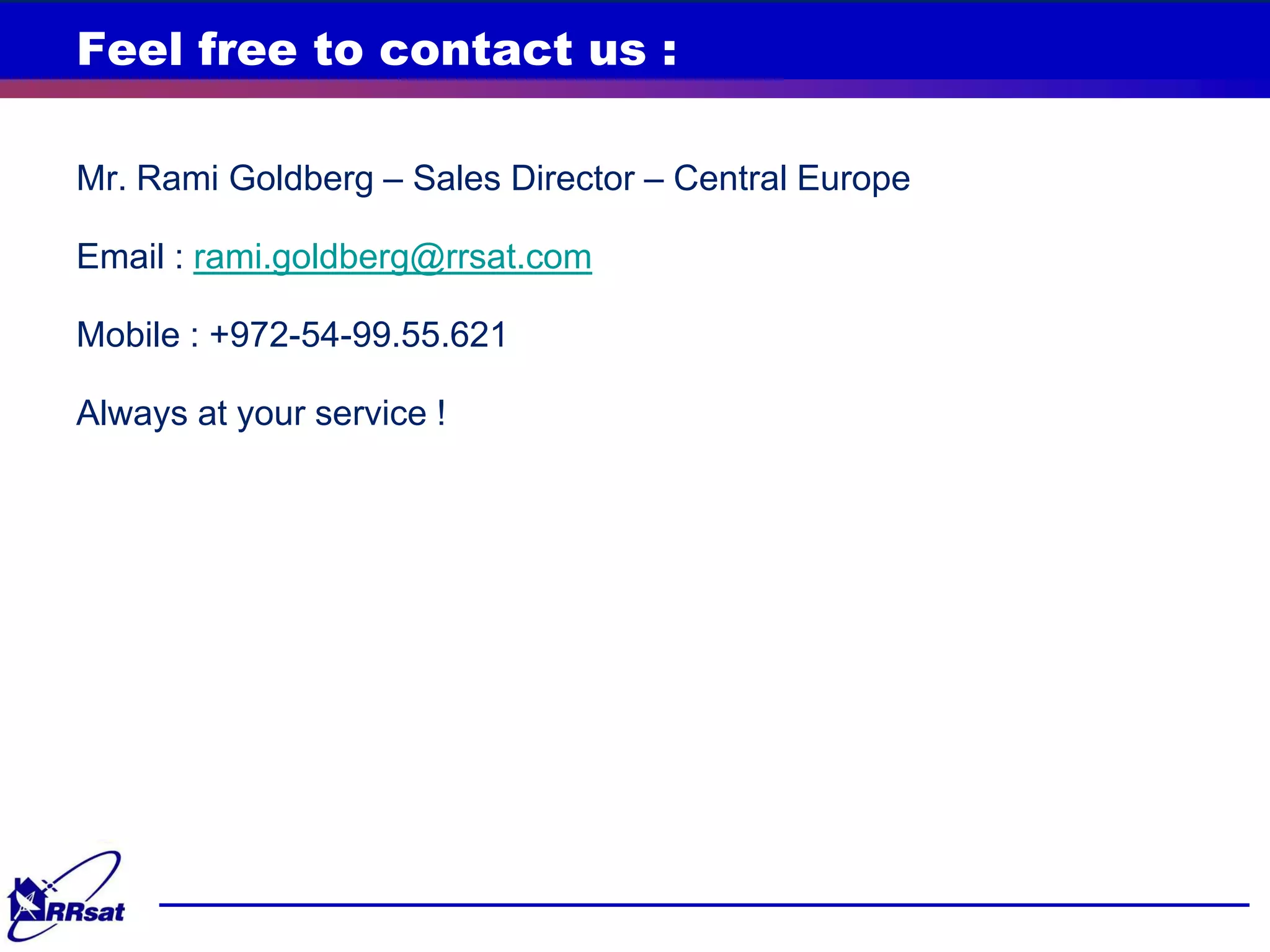 Corporate Presentation RRSat | PPTX