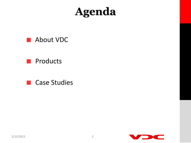 Corporate presentation vdc | PPT
