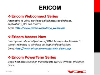 Corporate Presentation Vdc | PPT