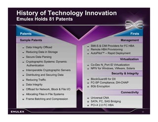 Emulex Corporate Presentation: Company Overview | PPT