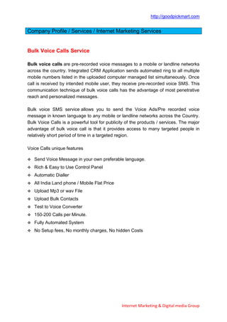 Corporate profile- GOODPICK MART | PDF