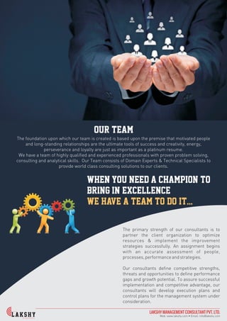 Corporate profile lakshy management consultant pvt. ltd. - iso ...