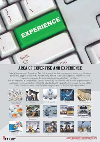 Corporate profile lakshy management consultant pvt. ltd. - iso ...