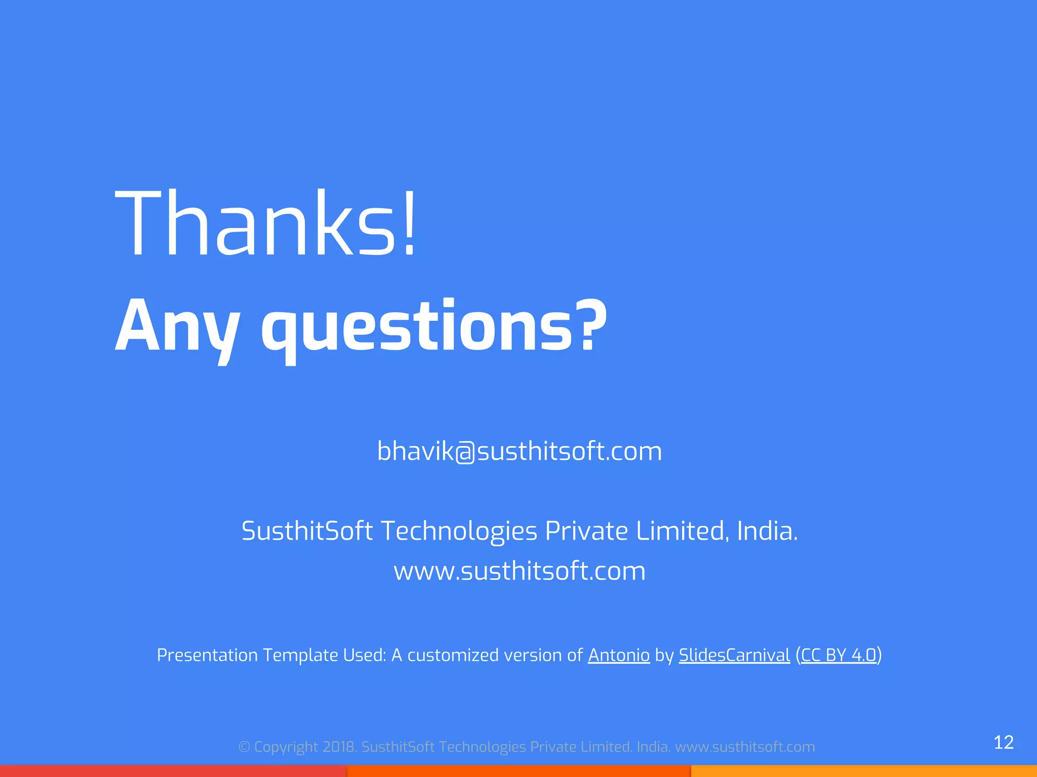 SusthitSoft Technologies | PPT | Free Download