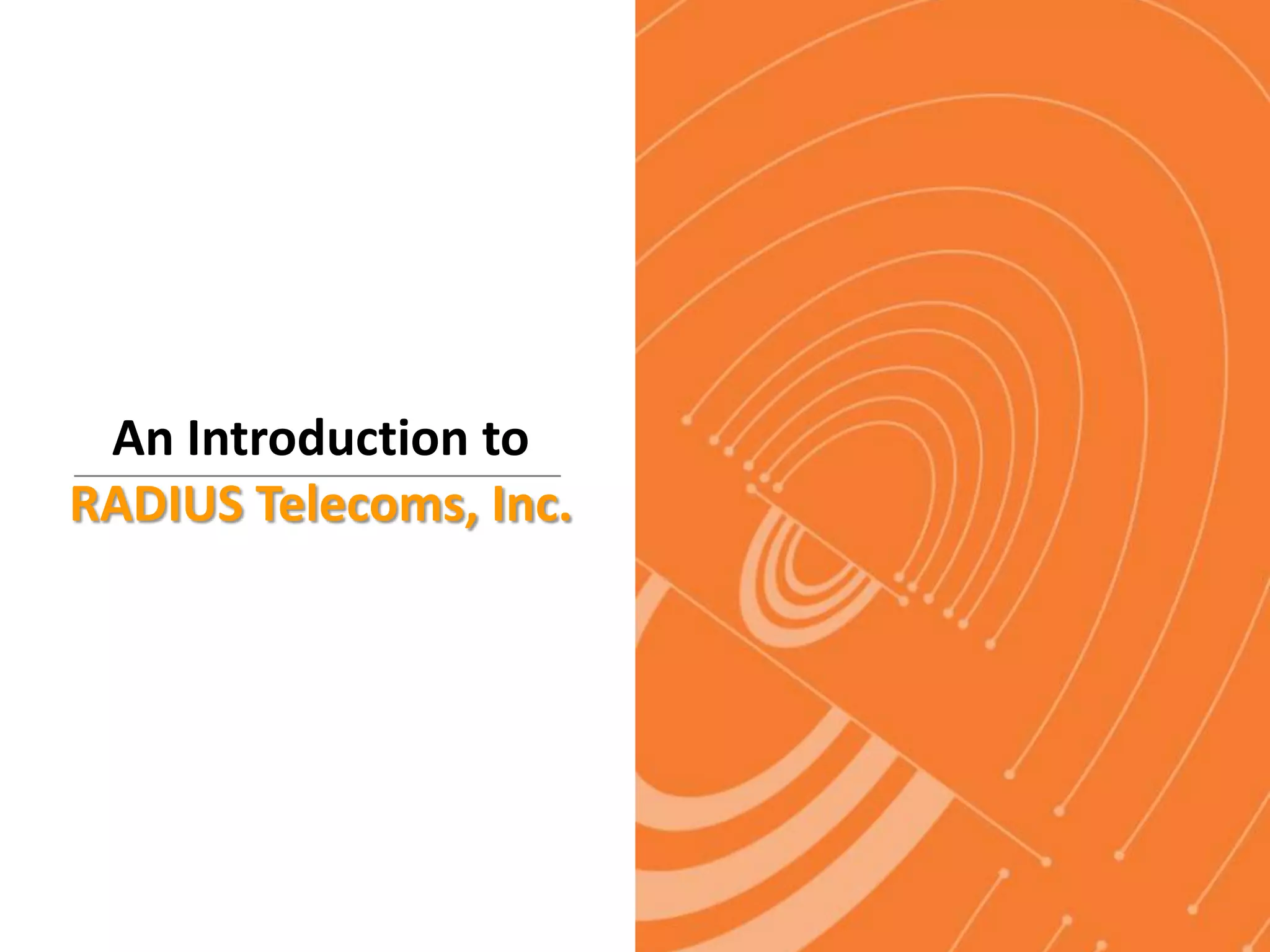 Radius Telecoms Corporate Profile | PPT