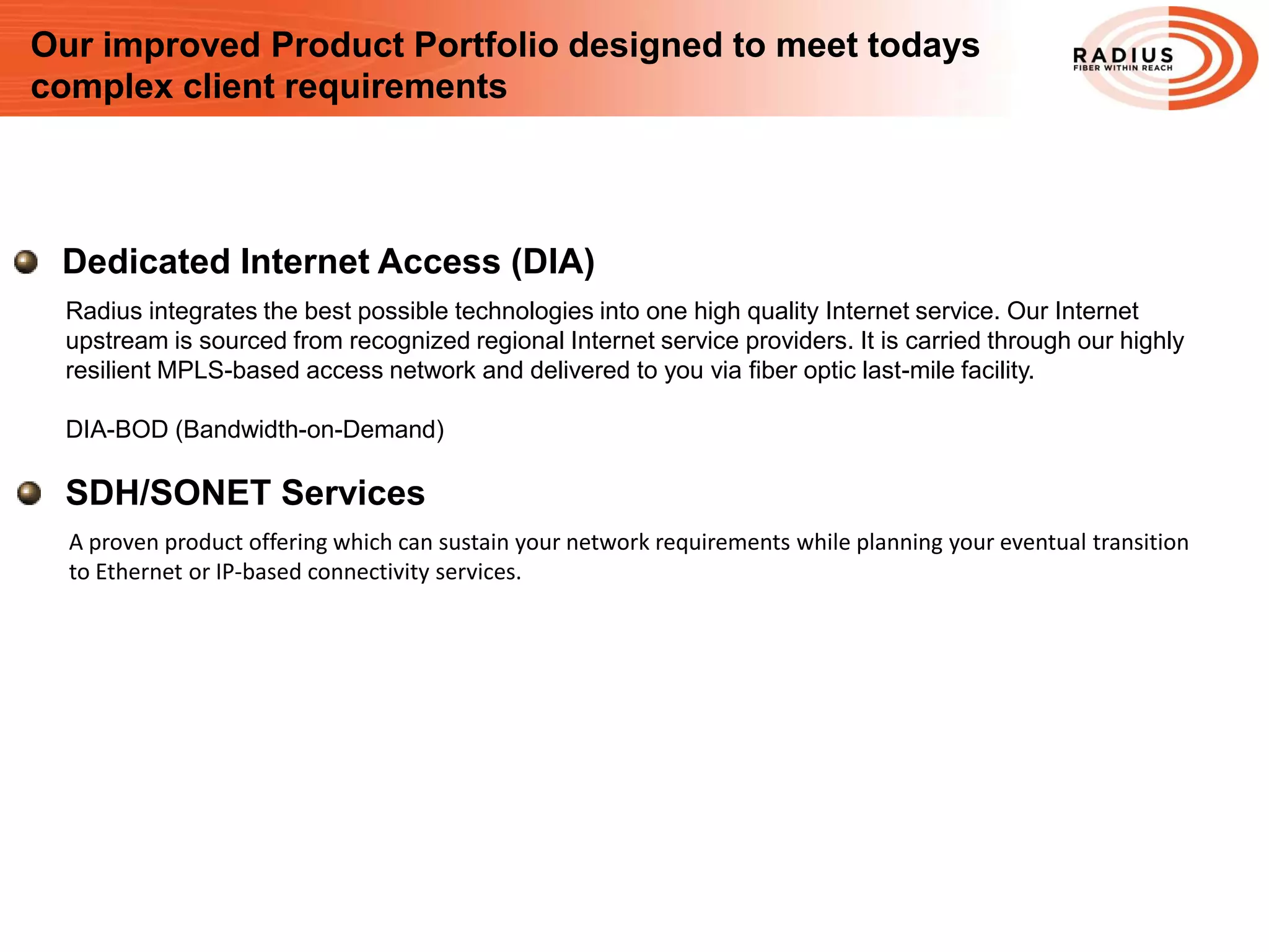 Radius Telecoms Corporate Profile | PPTX