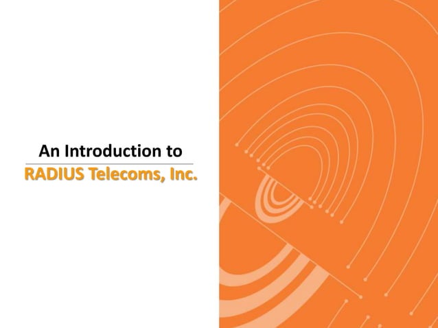 Radius Telecoms Corporate Profile | PPT