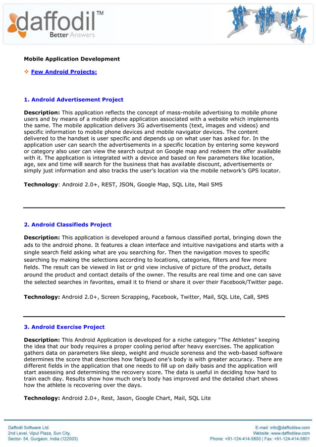 Corporate Resume Daffodil Software | PDF