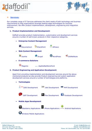 Corporate Resume Daffodil Software | PDF