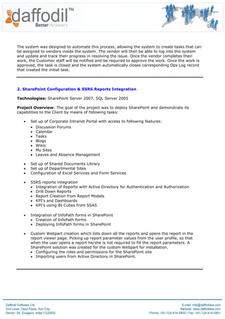 Corporate Resume Daffodil Software | PDF