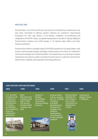 Corporate profile dunham bush indonesia (chiller) | PDF
