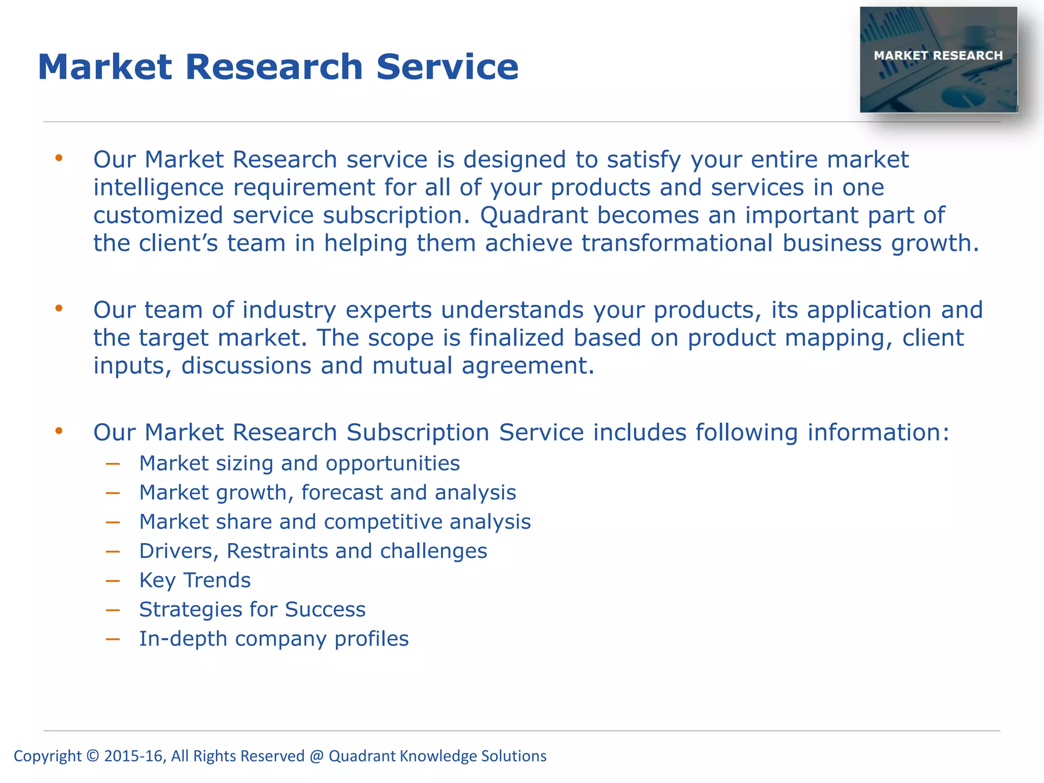 Corporate profile quadrant knowledge solutions | PDF