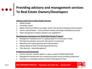 Corporate profile R2E jan2014 - Retail Real Estate - Development ...