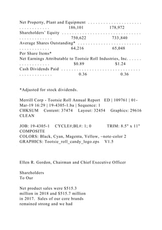 Corporate ProfileTootsie Roll Industries, Inc. has been .docx