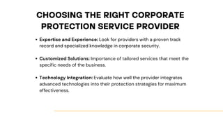Corporate Protection Services: Safeguarding Your Business | PPT