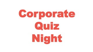 Corporate quiz | PPT
