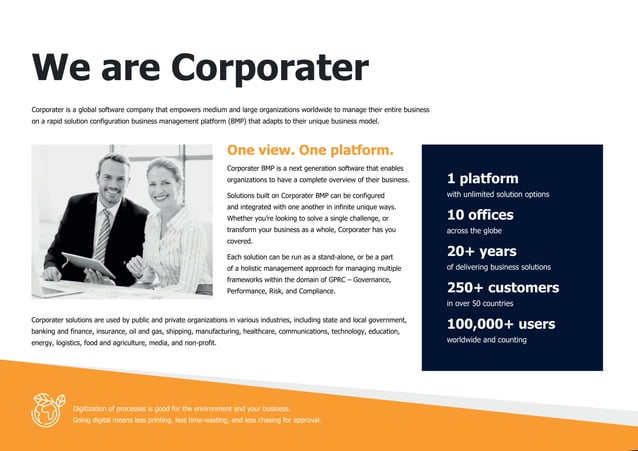 Corporater Overview | Business Management Platform (BMP) | PPT