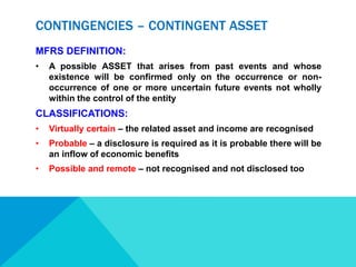 Corporate Reporting- MFRS137, IAS37 Provisions, Contingent Liabilities ...