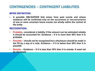 Corporate Reporting- MFRS137, IAS37 Provisions, Contingent Liabilities ...