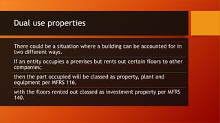 Corporate Reporting- MFRS140, IAS40 Investment Properties | PPTX